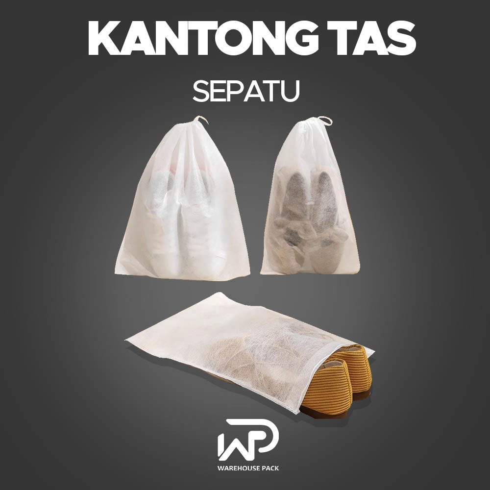Jual Kantong Serut Penyimpanan Sepatu | Bag Penyimpanan sepatu | Tas Kantong Sepatu | Tas Serut ...