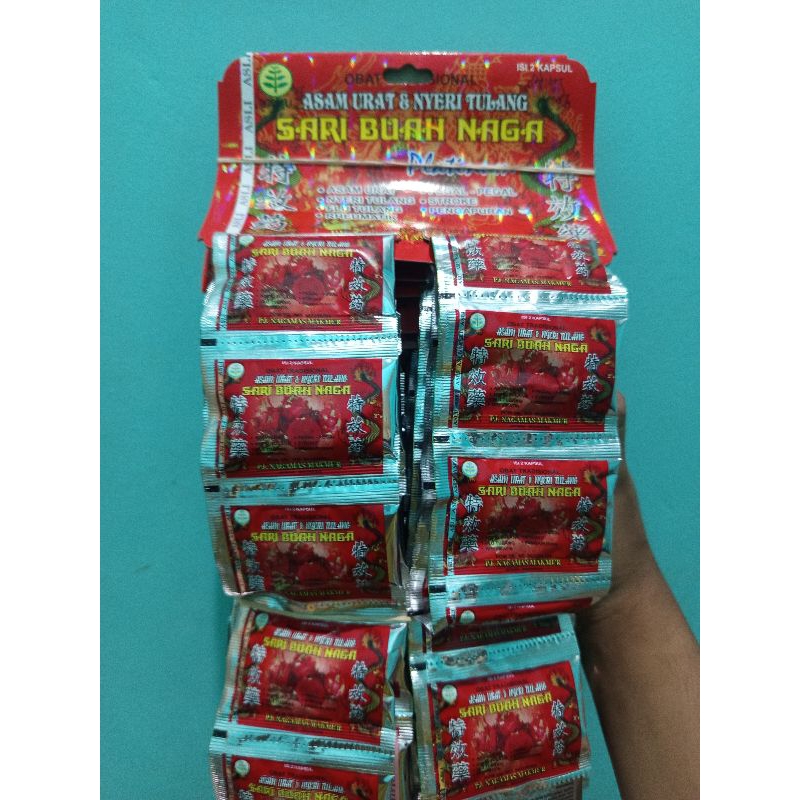 Jual KAPSUL SARI BUAH NAGA ORIGINAL 1 HANGER (OBAT ASAM URAT, NYERI ...