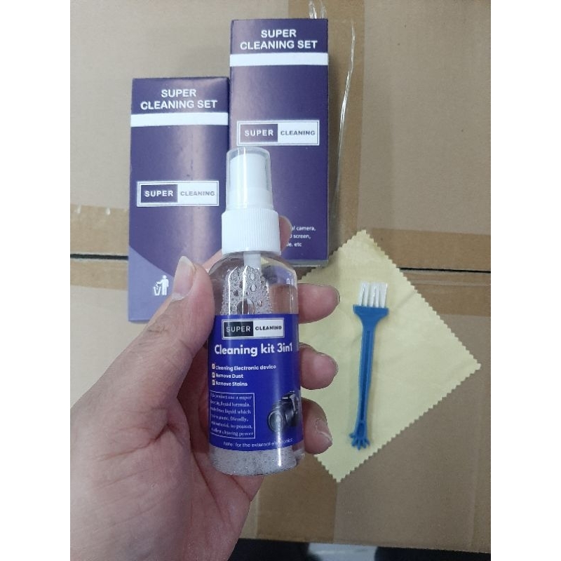 Jual Pembersih LCD Cleaner 3 in 1 Pack Jet Power LCD LED Monitor Kamera ...