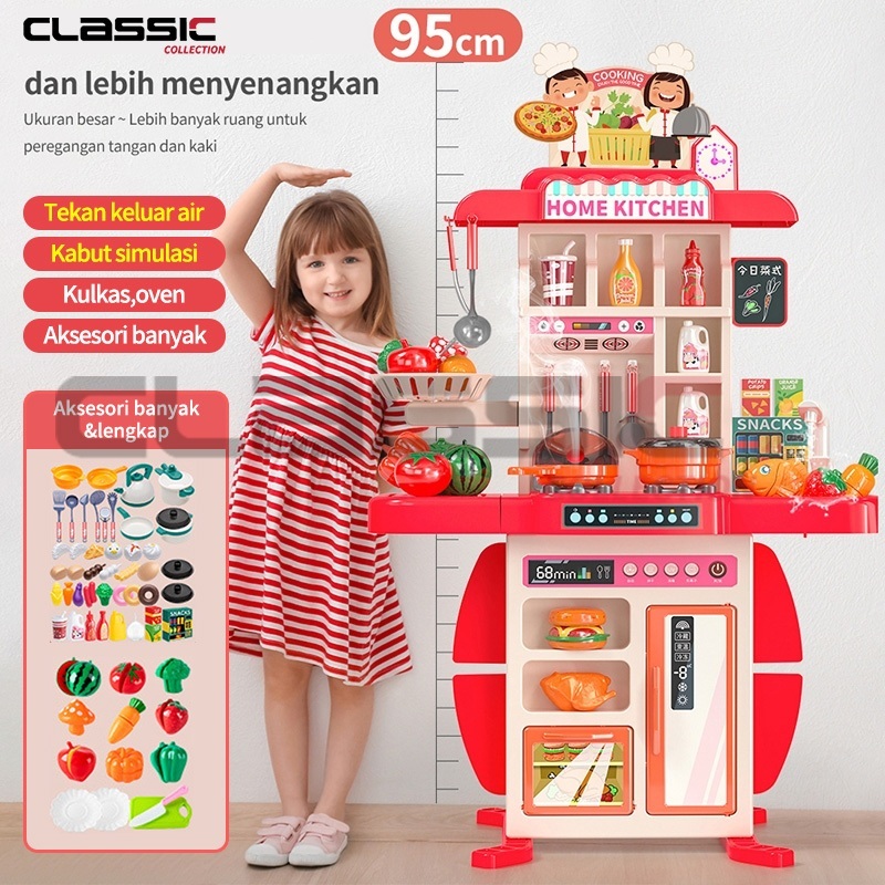 Jual Mainan Masak Masakan 68pcs Set Mainan Dapur Anak Bermain Rumah ...