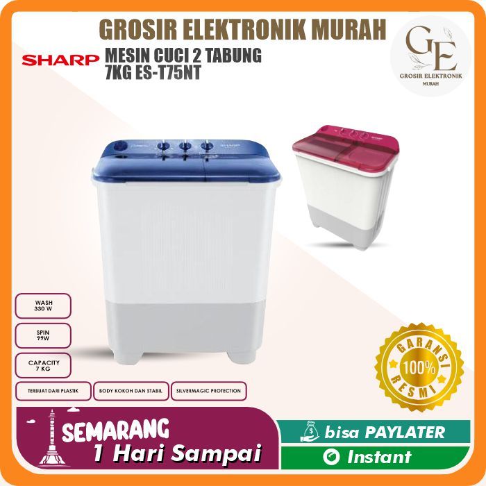 Jual Sharp Mesin cuci 2 Tabung 7Kg ES-T75NT / 75NT / 75 NT | Shopee ...