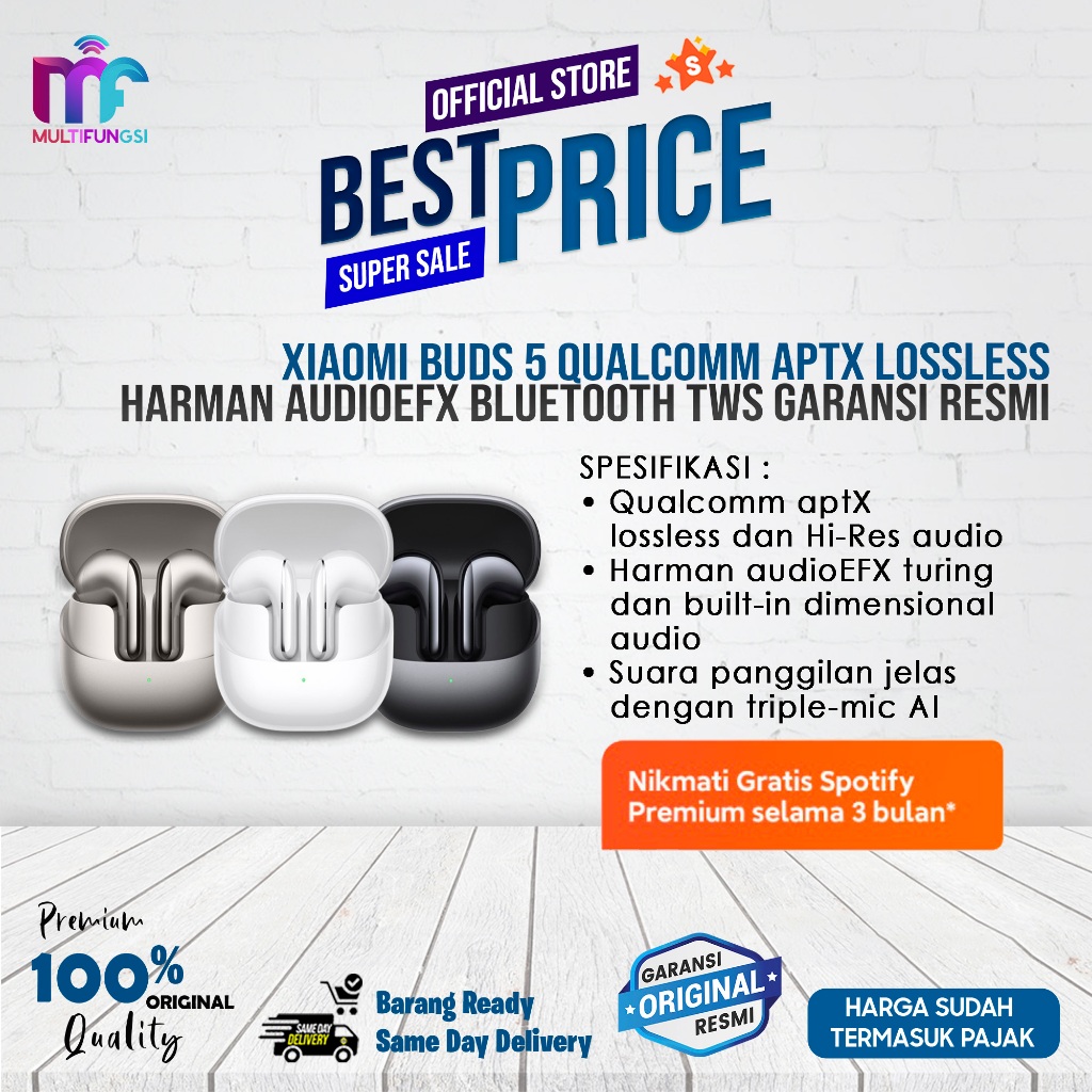 Jual Xiaomi Buds 5 Qualcomm aptX Lossless Harman AudioEFX Bluetooth TWS Garansi Resmi | Shopee ...