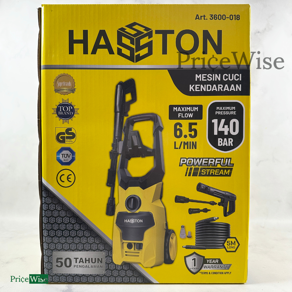 Jual Mesin Steam Cuci 140 bar Hasston 3600-018 / Pressuse Washer Mobil ...