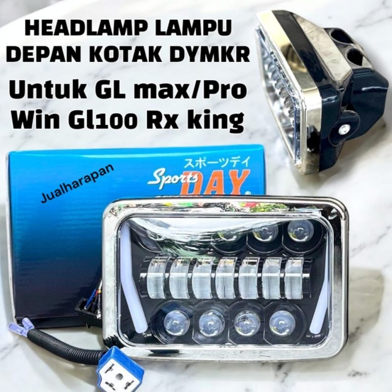 Jual Lampu Daymkr Kotak Set Batok GL MAX PRO HONDA WIN GL 100 Rx King ...