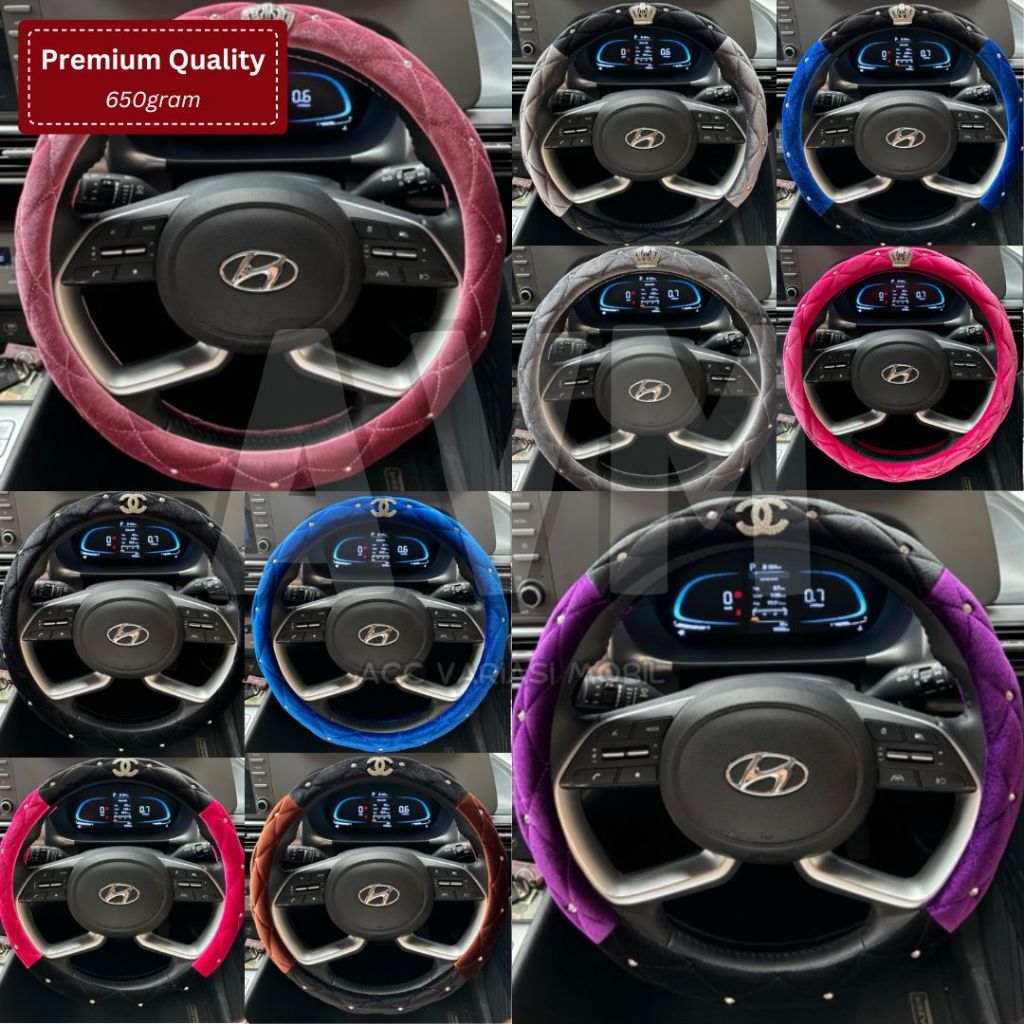 Jual Sarung Setir Mobil Motif LOGO CROWN Mahkota Berlian / CN / Cover ...