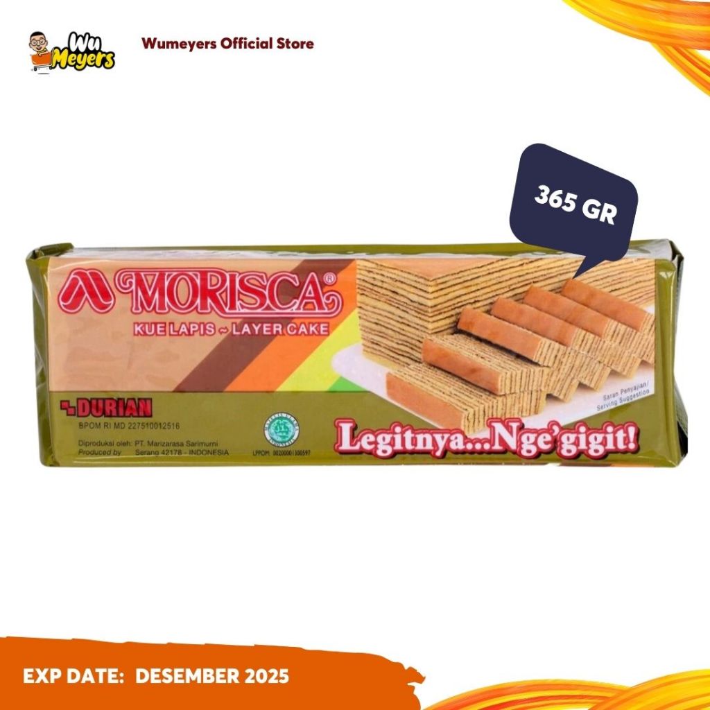 Jual Morisca Kue Lapis Legit Durian 365gr - Layer Cake Siap Saji ...