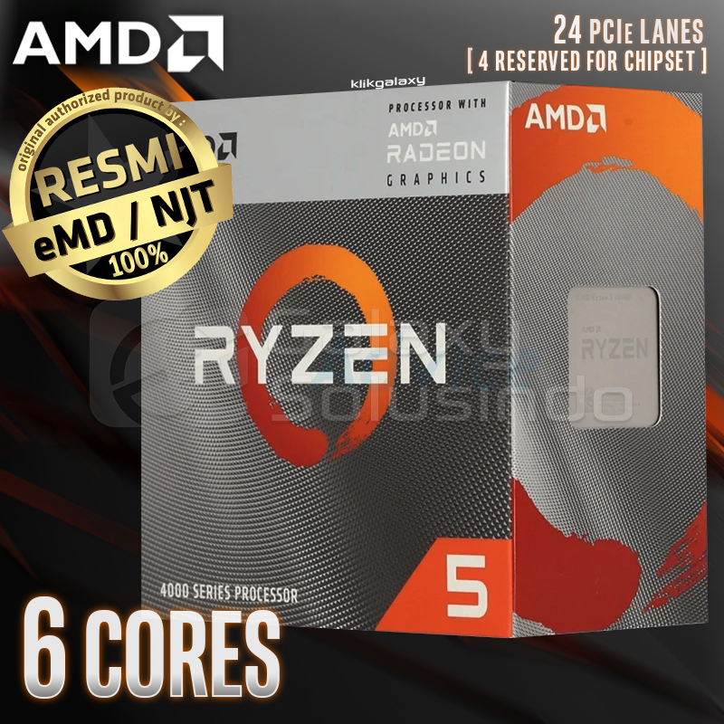 Jual AMD Ryzen 5 4600G Renoir 6 Cores 12 Threads 4.2Ghz AM4 Processor | Shopee Indonesia
