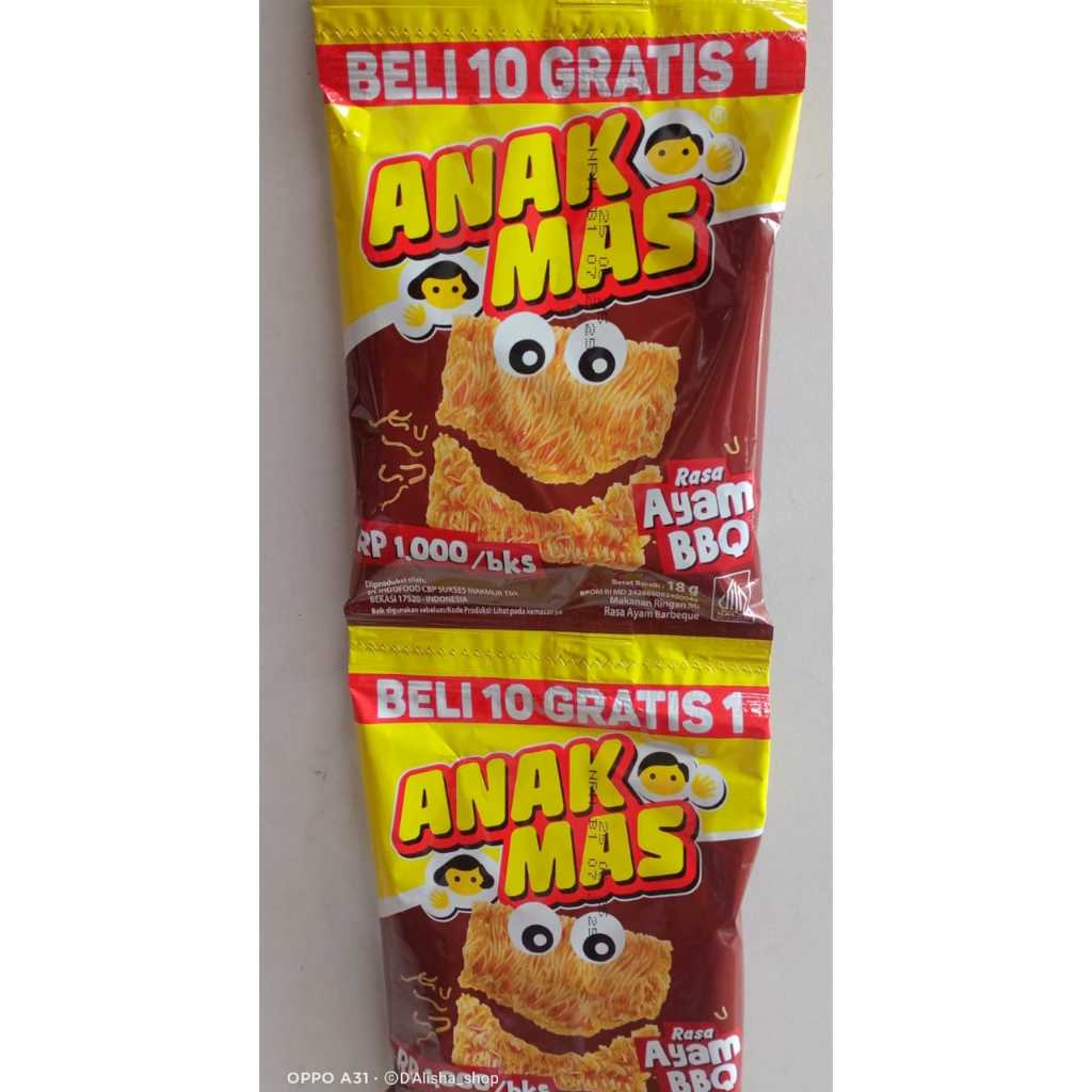 Jual Snack Mi Kering Tabur Bumbu ANAK MAS Ayam BBQ | Shopee Indonesia