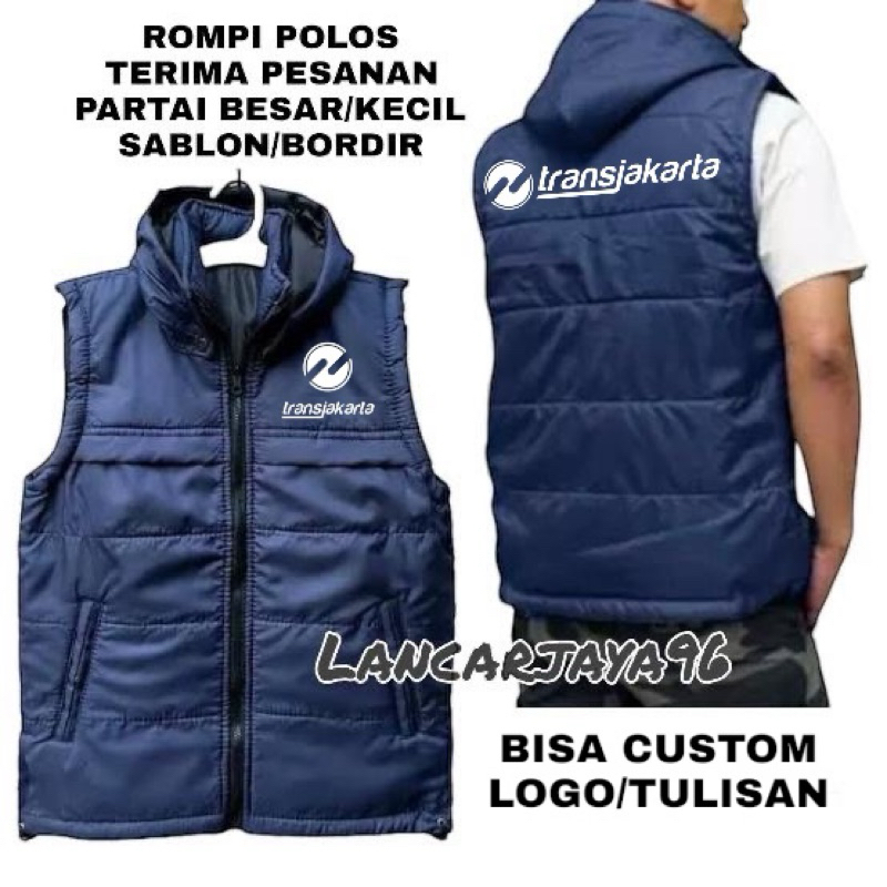 Jual Rompi Parastu Anti Air Bordir Transjakarta / Rompi Parasut ...