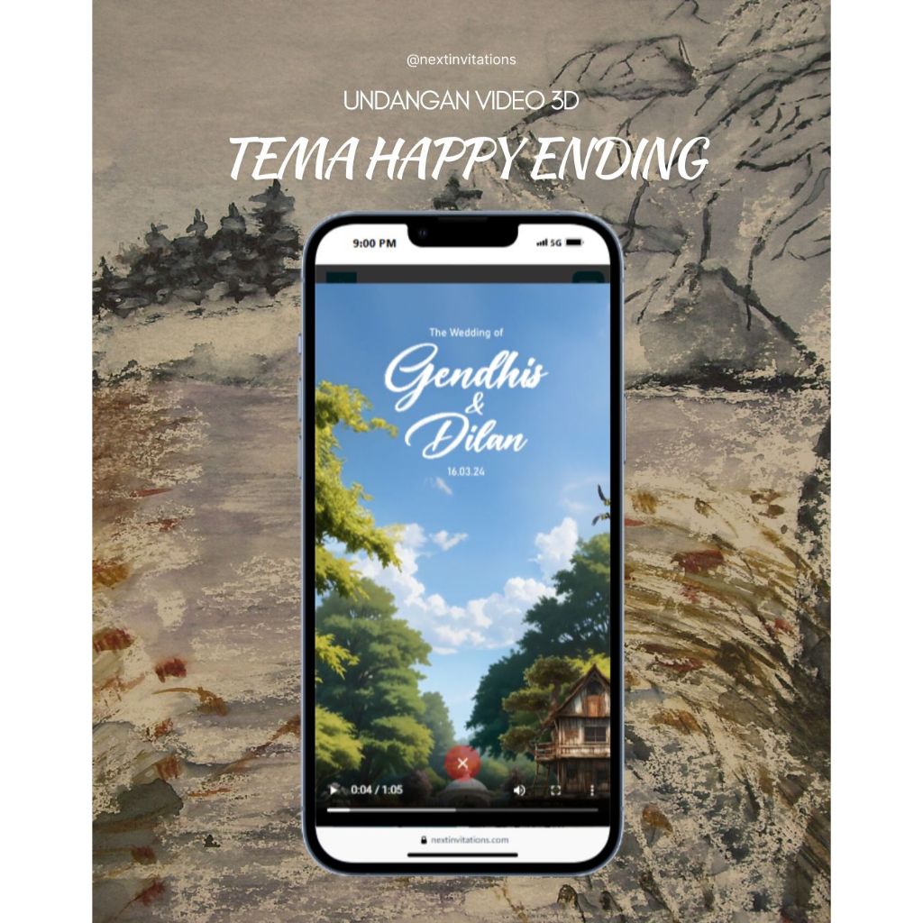 Jual Undangan Digital Video 3D Pernikahan Premium Aesthetic | Undangan ...