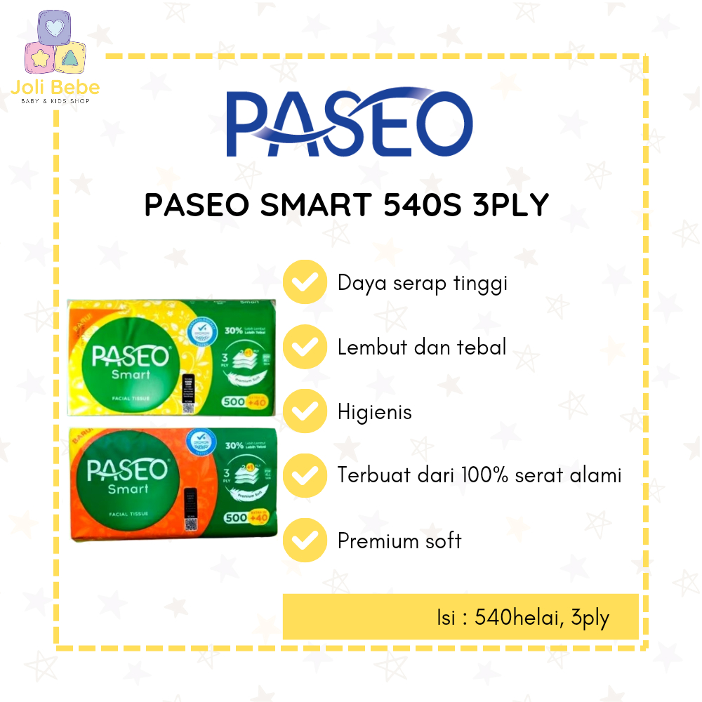 Jual Paseo Smart Tisu 540 Sheet 3 Ply | Tisu Premium Soft | Tisu Lembut ...