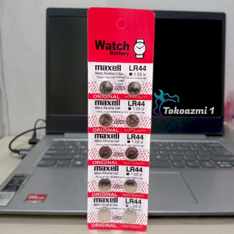 Jual Baterai Maxell LR44 Hearing Aid Battery Alat Bantu Dengar AG13 LR44 L1154 357 A76 1.55v ...