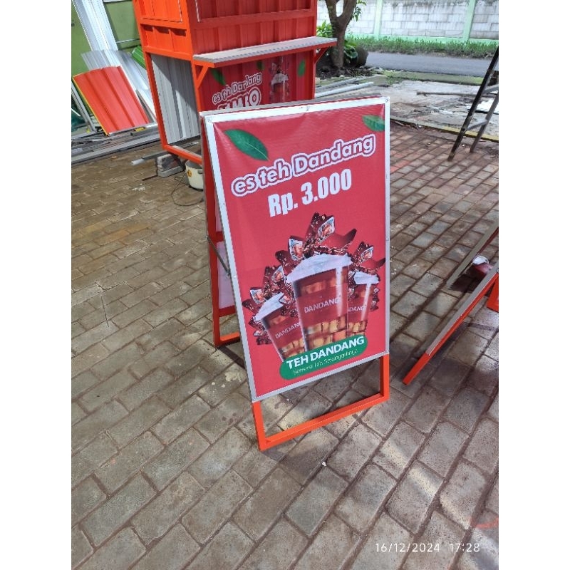 Jual standing banner 2 sisi standing banner besi 100x50cm | Shopee ...