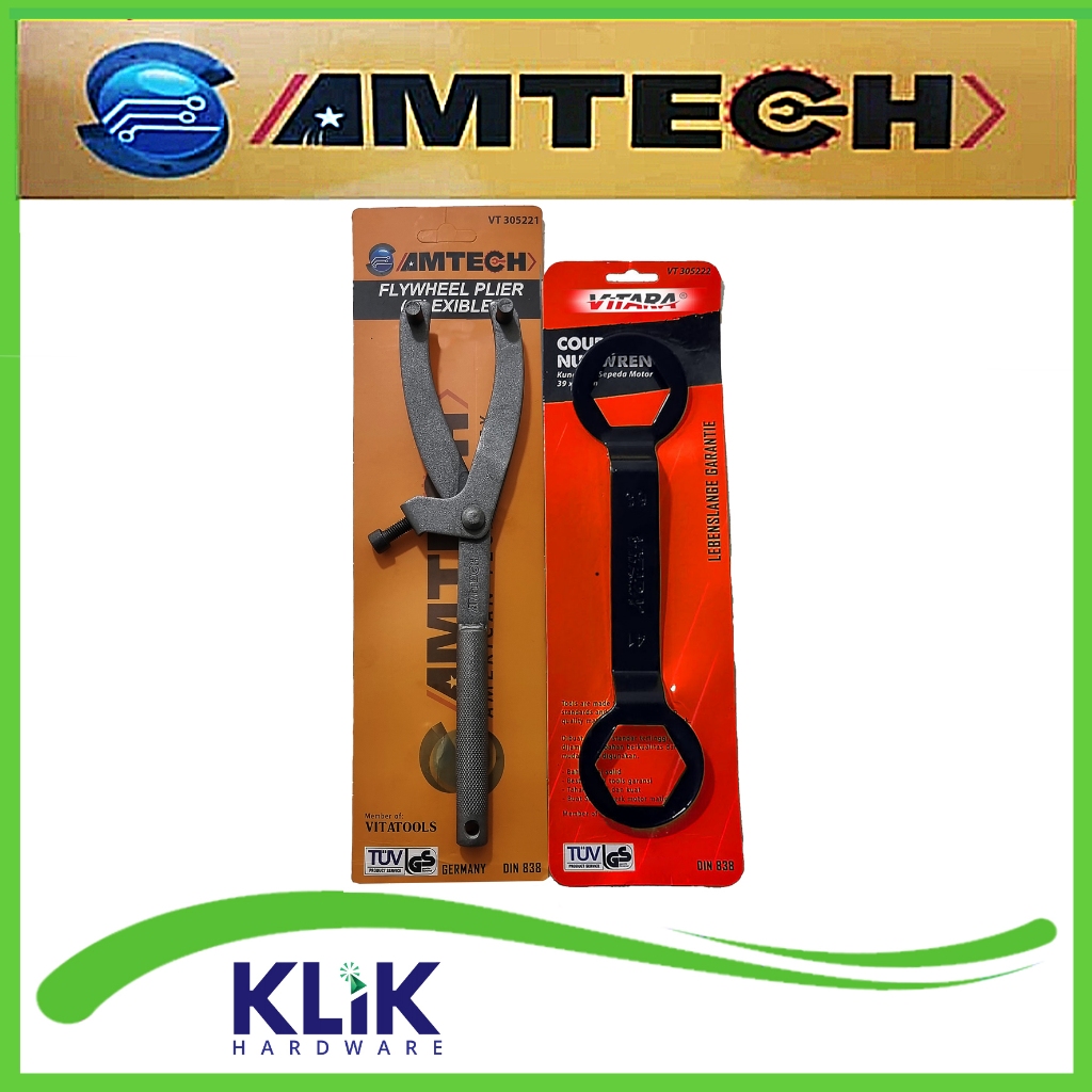 Jual AMTECH Paket Kunci Treker CVT Matic + Kunci Tahanan Mur Kopling 39 x 41 mm | Shopee Indonesia