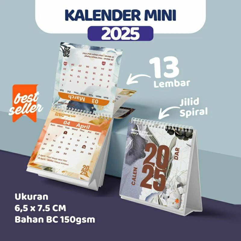 Jual KALENDER MINI 2025 Calendar Estetik Kecil Lucu Hiasan Meja ...