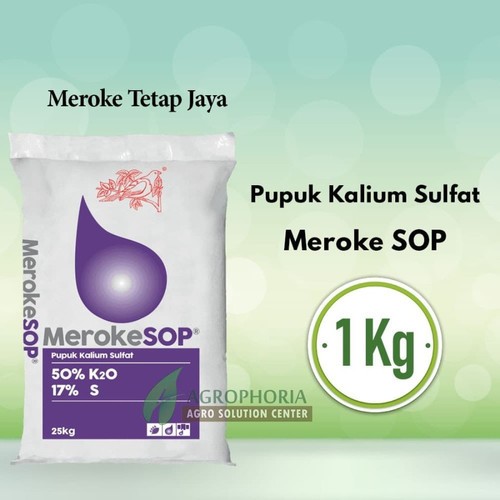Jual PUPUK MEROKE SOP 1KG KEMASAN REPACK KALIUM SULFATE ZK HIDROPONIK ...