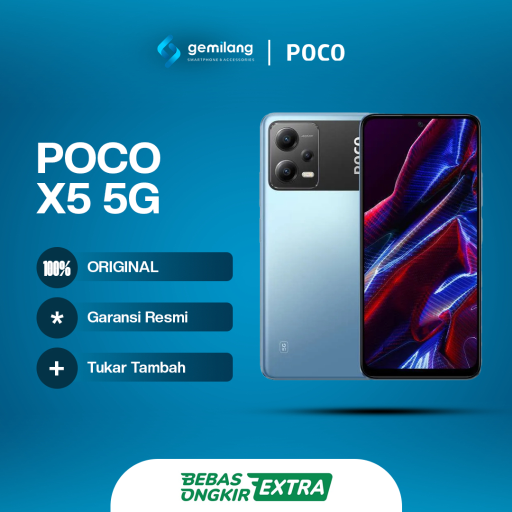 Jual HP POCO X5 5G 8/256GB | XIAOMI POCO SNAPDRAGON 695 | LAYAR 120Hz ...