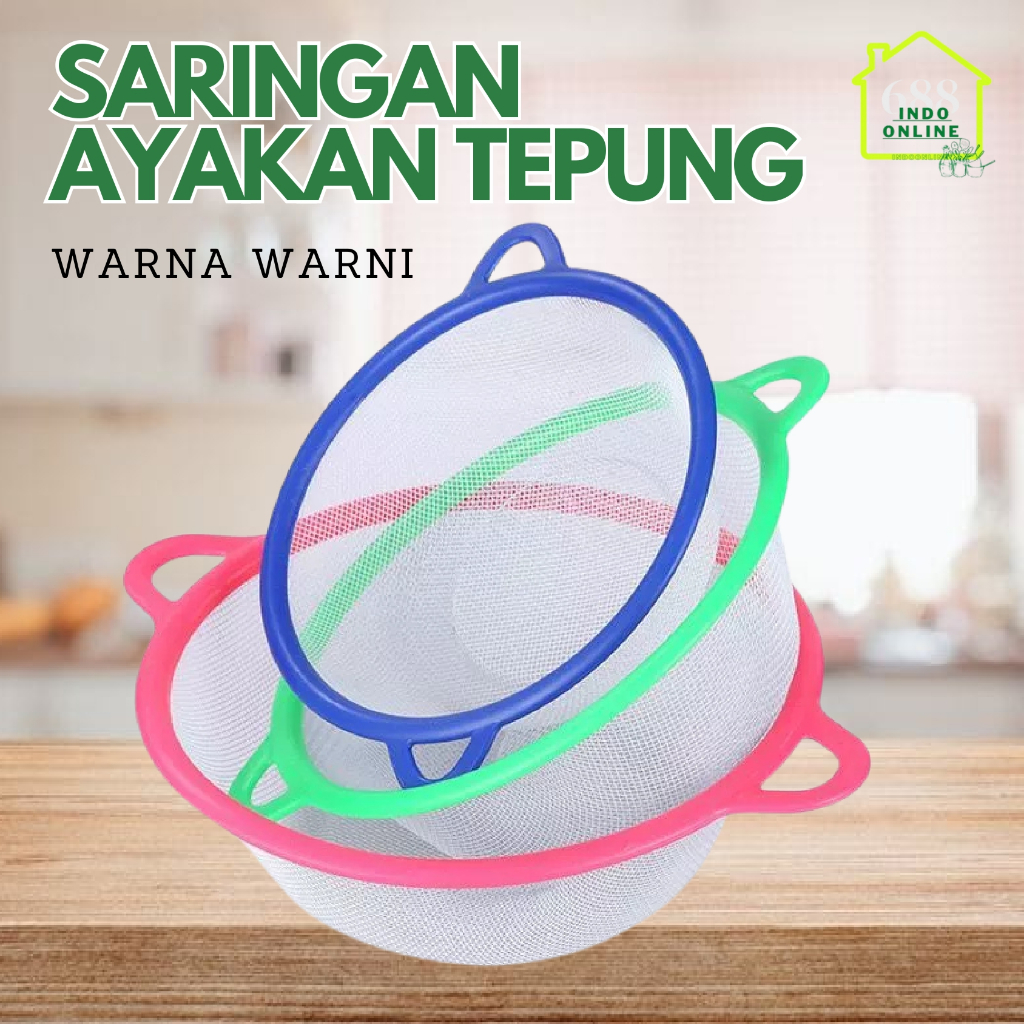 Jual INDOLINE - SARINGAN BULAT WARNA AYAKAN TEPUNG - SARINGAN PINGGIR ...