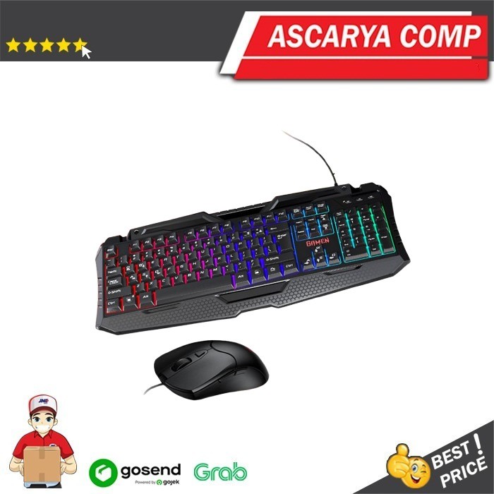 Jual GAMEN Gaming LED Backlit Mouse Keyboard Combo Station II Black ...