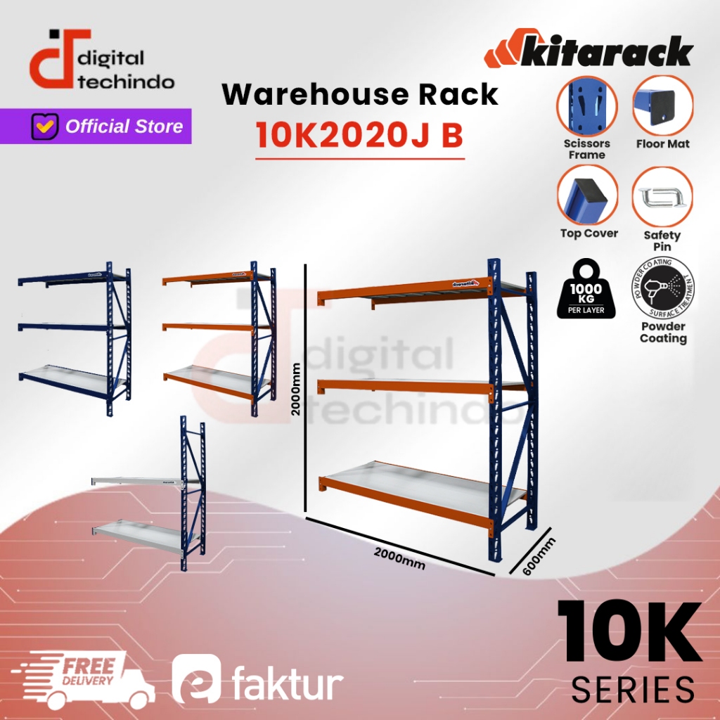 Jual Rak Gudang Besi 1 Ton per Layer Rack Gudang 2 Meter Jointer Rack ...