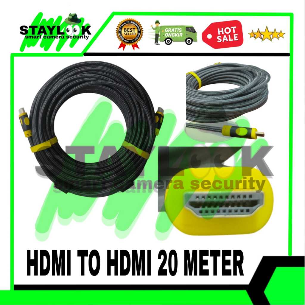 Jual KABEL HDMI 20M / HDMI 20 M / HDMI 20 METER / HDMI TO HDMI 20 METER | Shopee Indonesia