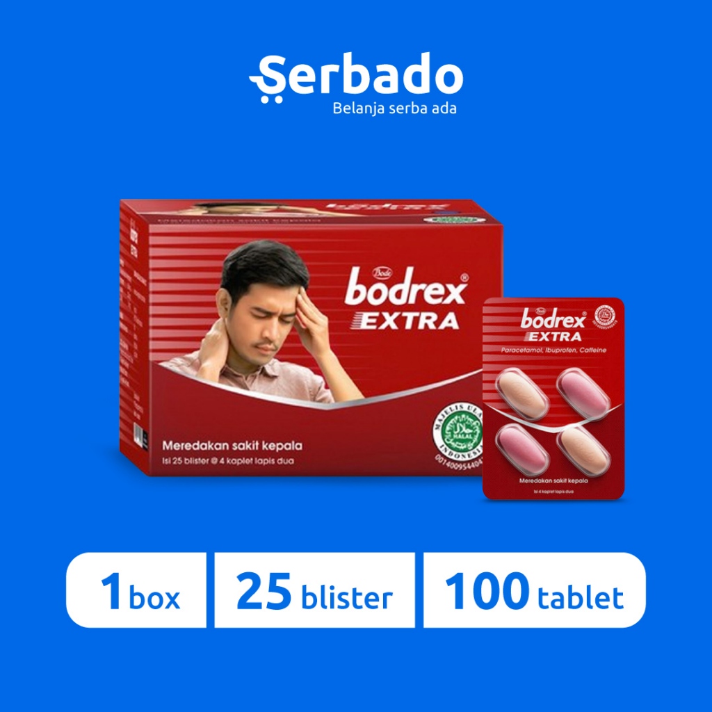 Jual Bodrex Extra Kemasan Blister 1 Box (Isi 25 blister) | Shopee Indonesia