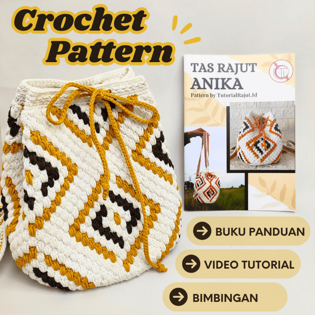 Jual Crochet Pattern Tas Rajut Anika Dilengkapi Video Tutorial ...