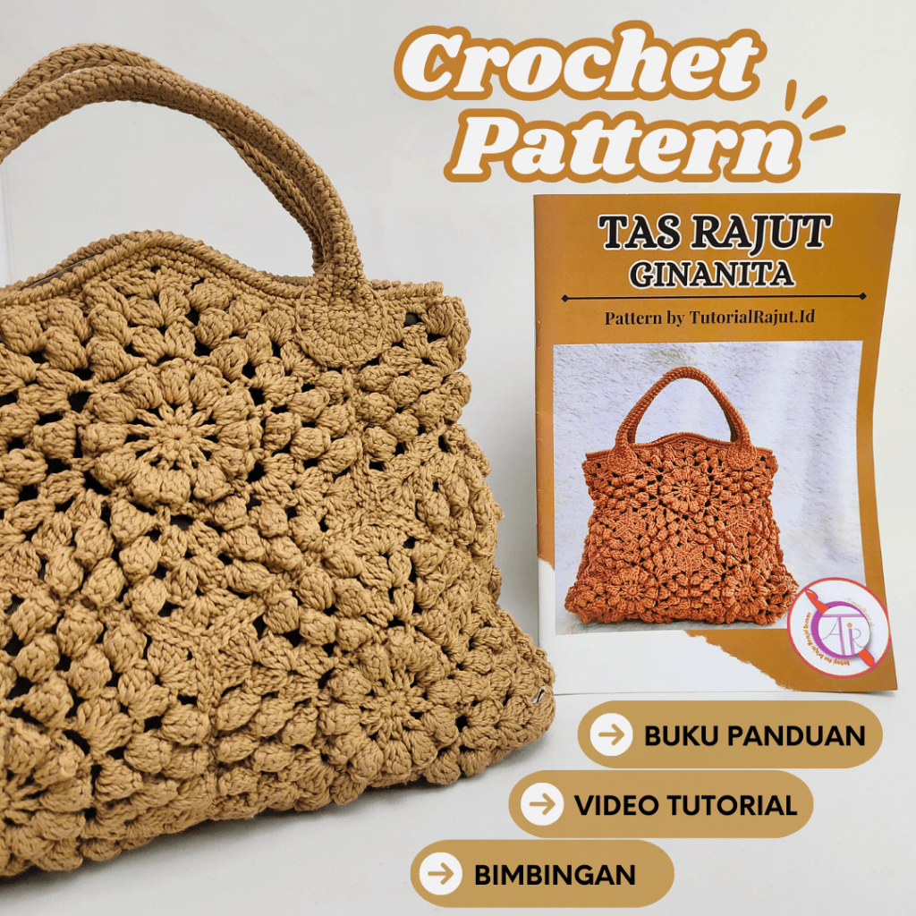 Jual Crochet Pattern Tas Rajut Ginanita Dilengkapi Video Tutorial ...