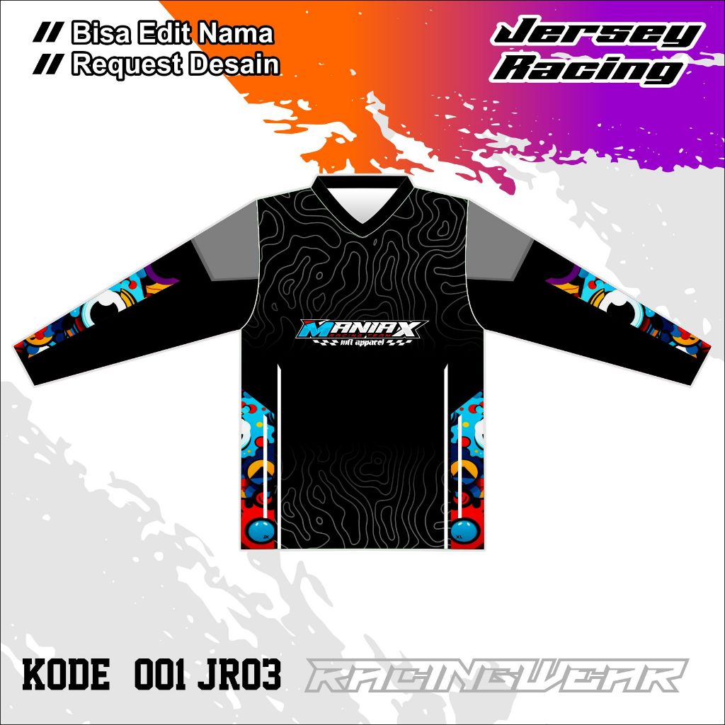 Jual Jersey Racing Jersey Lengan Panjang Jersey Custom Motif Desain ...