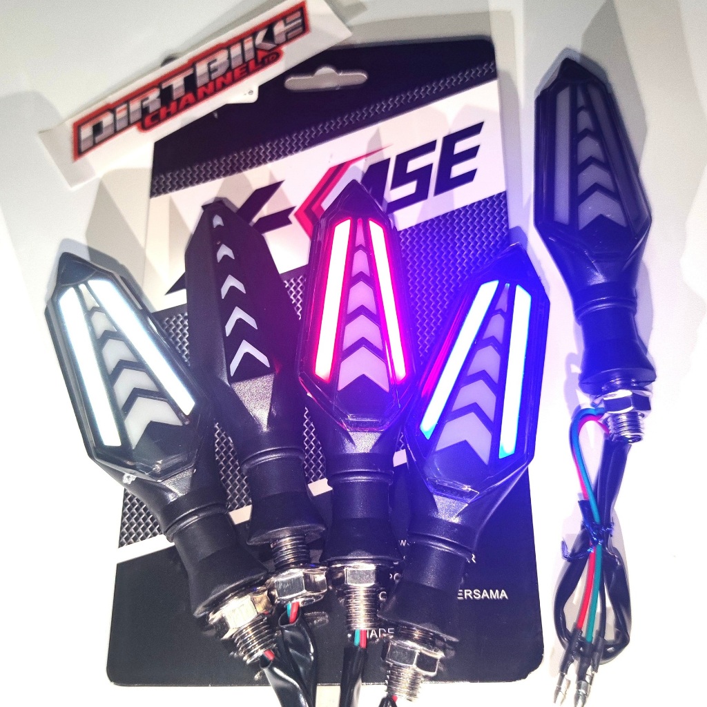Jual Lampu Sein Sen LED Running Panah 2 Sisi KLX DTRACKER WR Vixion CRF PCX NMAX VARIO CB CBR ...