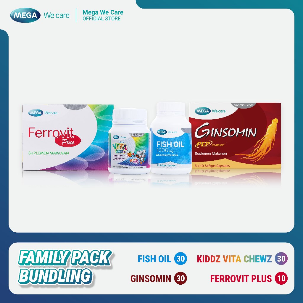Jual (FAMILY PACK BUNDLING) Mega We Care Fish Oil (30) + Mega We Care ...