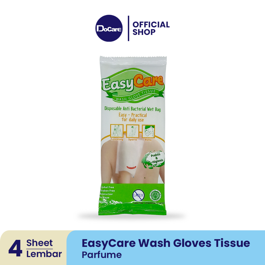 Jual EasyCare Wash Gloves 4 Sheets Perfume / Washlap Non Alcohol ...