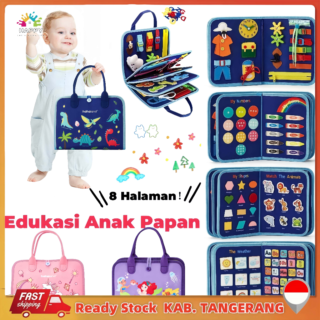 Jual Busy Board Baby Montessori Mainan Edukasi Papan Belajar Kognitif ...