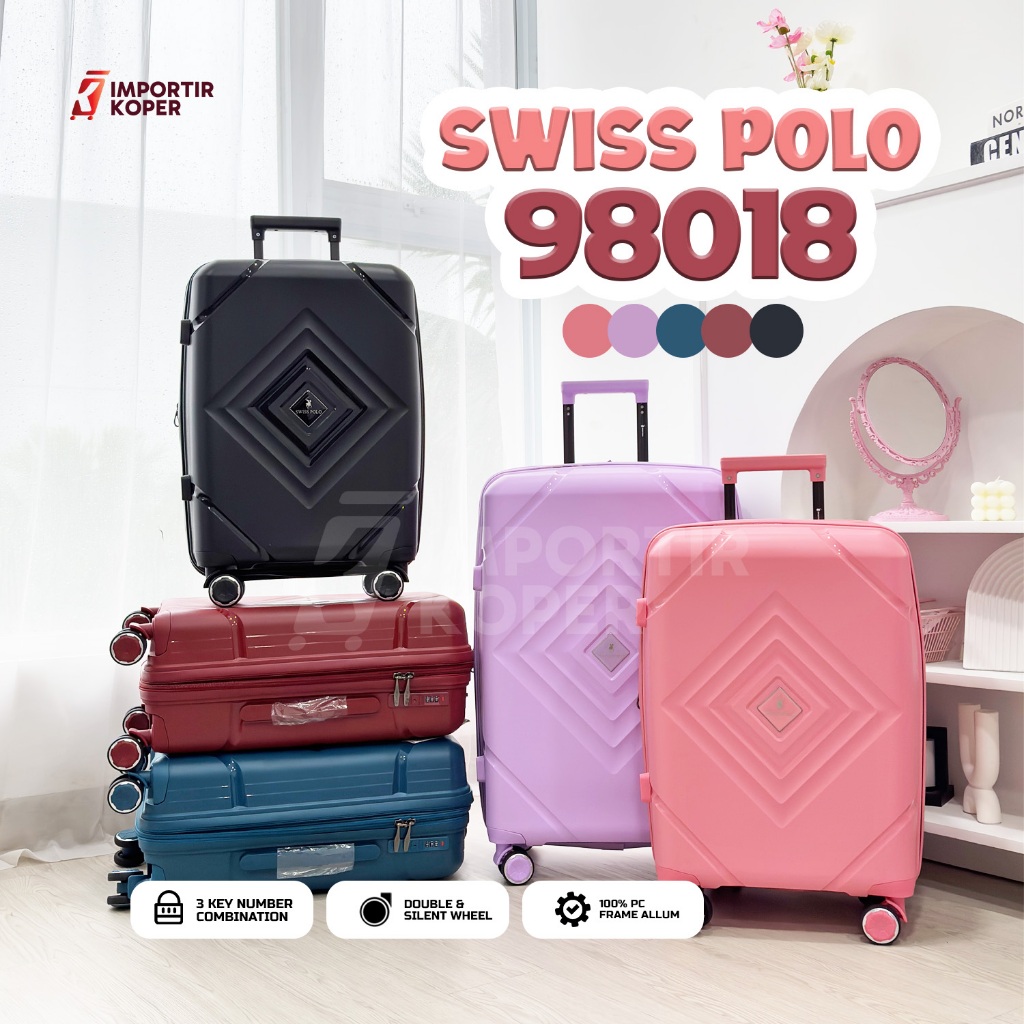 Jual KOPER Swiss Polo Original Series 20 24 Inch Expandable Double ...