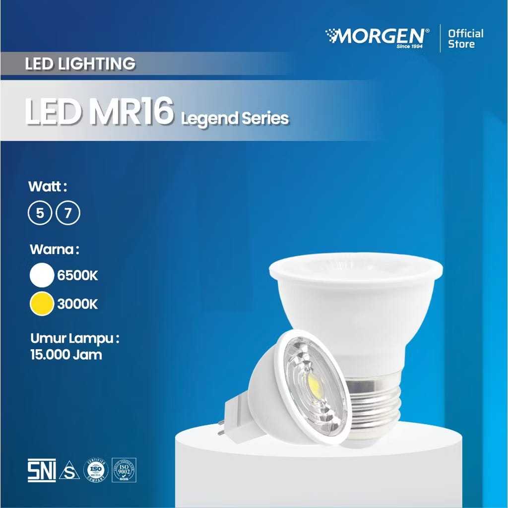 Jual MORGEN - LAMPU LED SPOTLIGHT MR16 E27 LEGEND SERIES 5W 7W MG-1605 MG-1607 / LAMPU SPOT ...