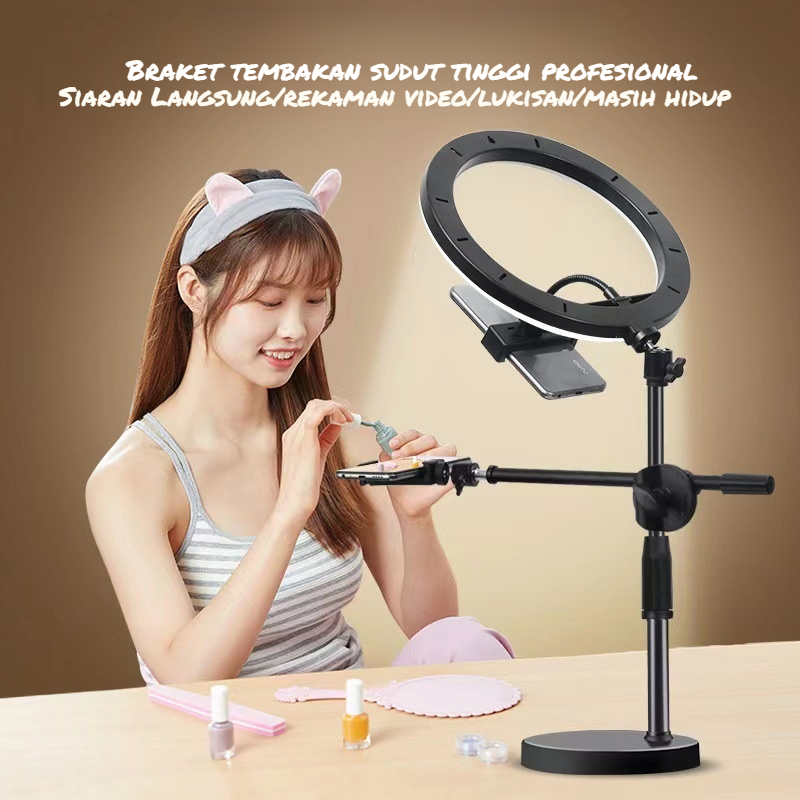Jual Lampu Led Stand Untuk Shooting Vlog / Live Konten Kreator Masak ...