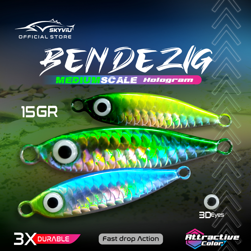 Jual Umpan Micro Jig 15 gram HOOKPILOT BENDEZIG Mikrojig 15g 15gr 15 g 15 gr 15gram Metal Jig ...