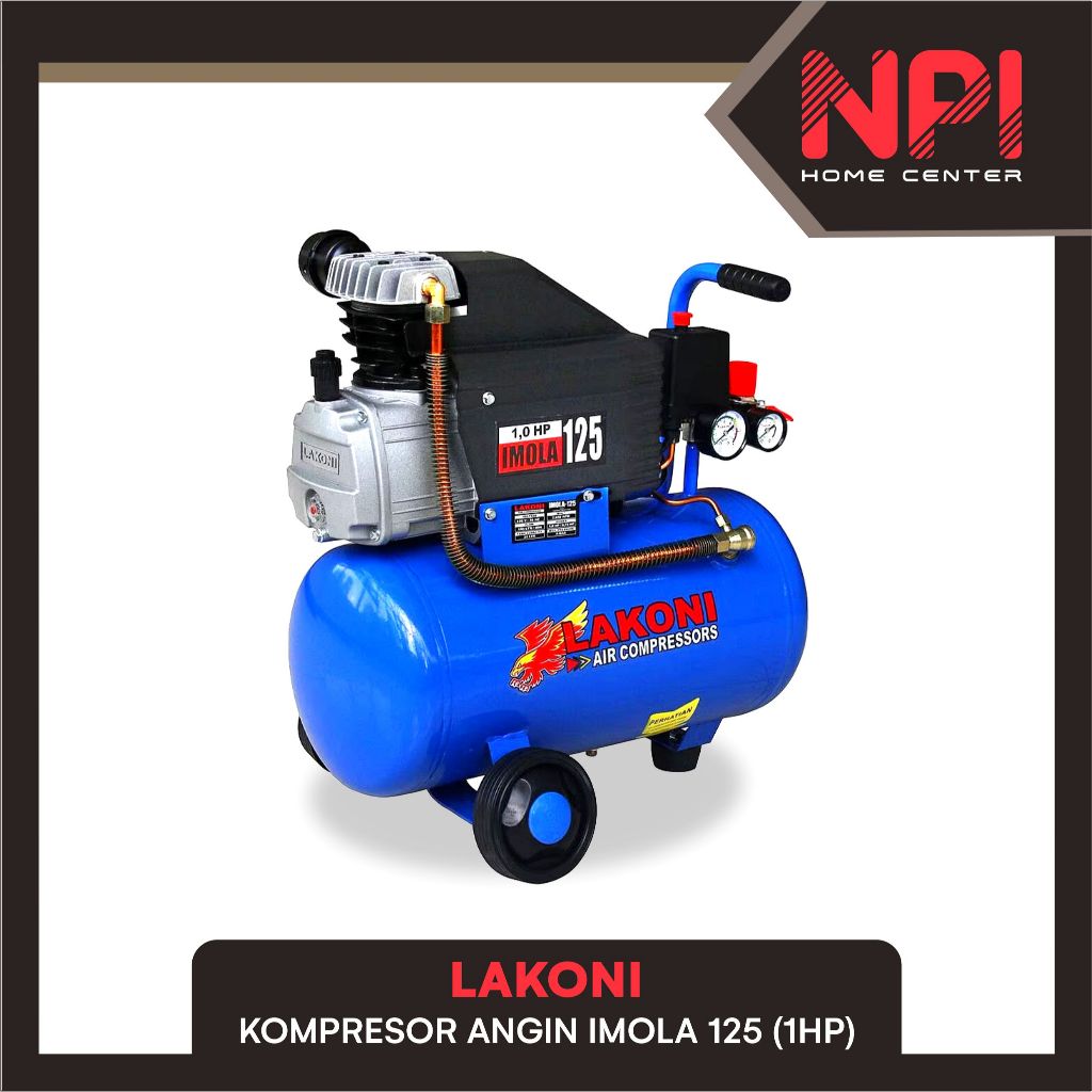 Jual Lakoni - Kompresor / Compressor Angin Udara Listrik Imola 125 1 Hp ...
