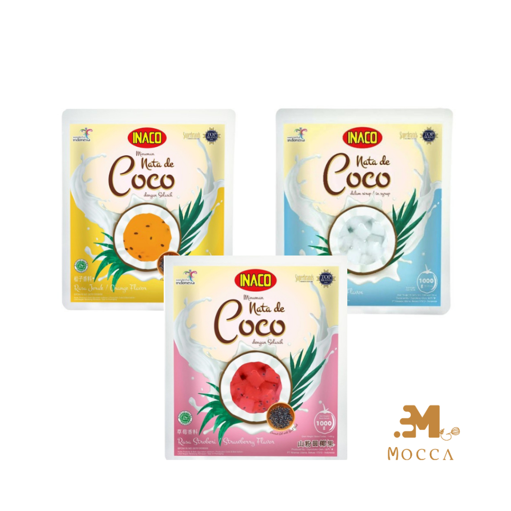Jual INACO NATA DE COCO 1KG (ORANGE, STRAWBERRY, VANILA) | Shopee Indonesia