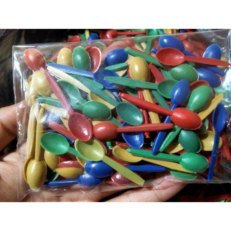 Jual BS Sendok Mini 4 cm Pudding Es Krim Coklat Meses Seres Isi 100 pcs ...