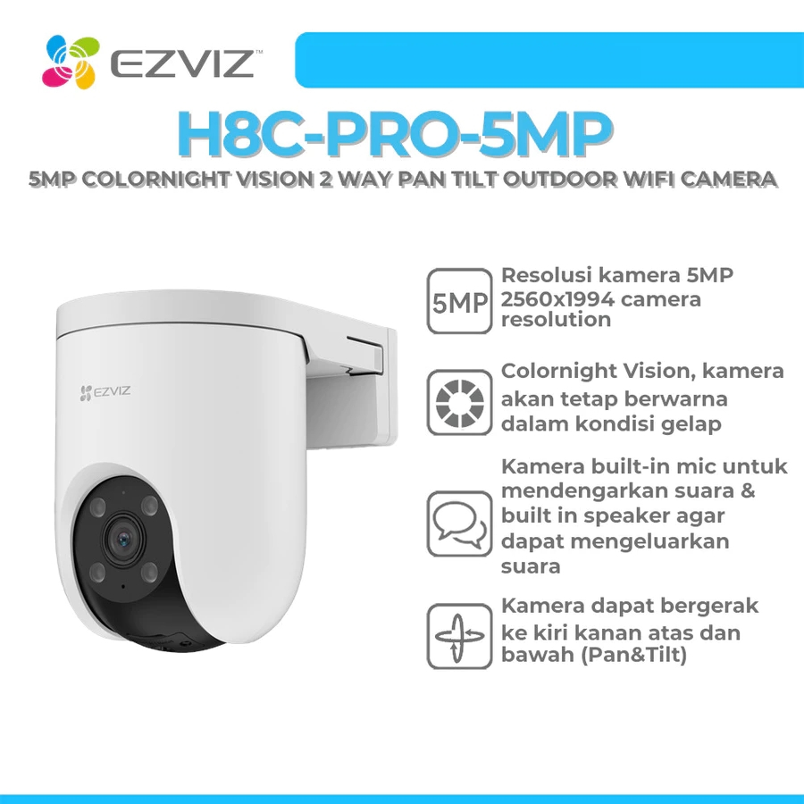 Jual Ezviz H8c Pro 3K Pan & Tilt Wi-Fi Camera | Shopee Indonesia