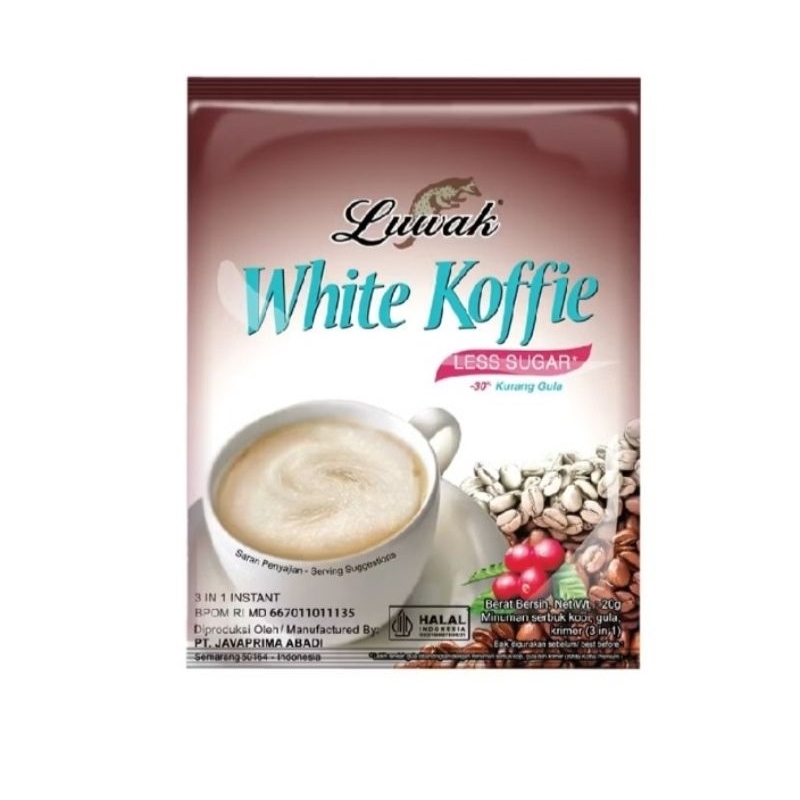 Jual luwak white koffie less sugar 10 sachet | Shopee Indonesia