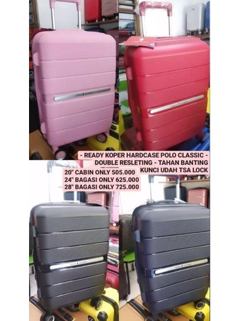 Jual Koper Polo Classic Ukuran 24" Inch Bagasi Tahan Banting Udah TSA ...