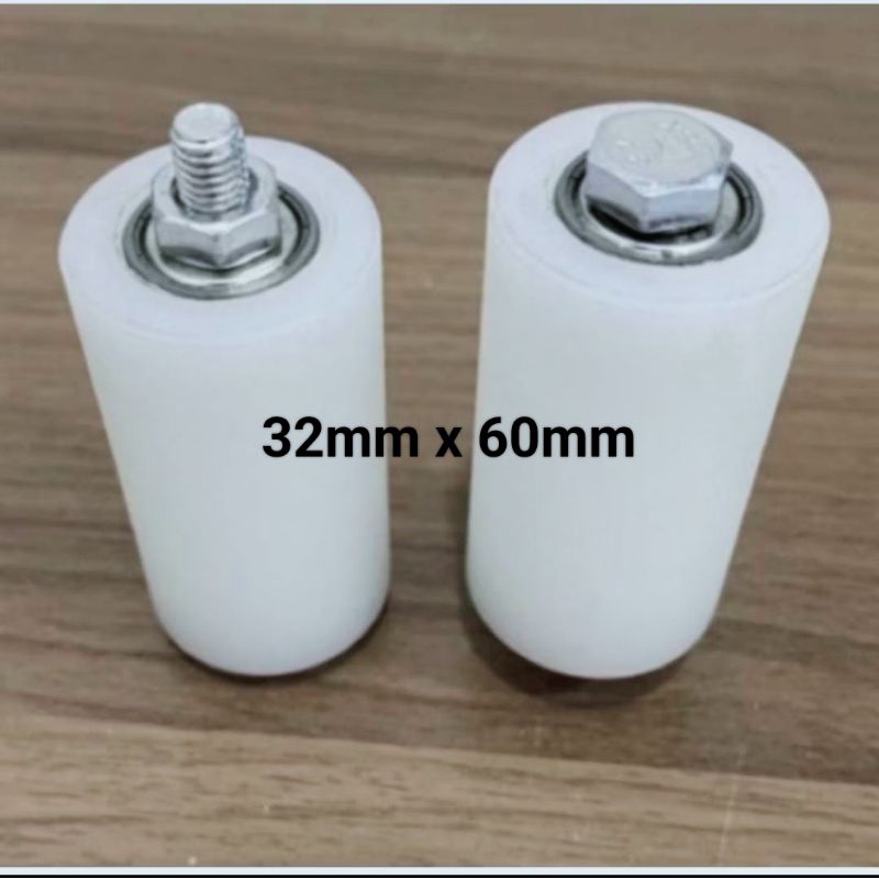 Jual roda roller nilon ukuran 32 x 60mm penuntun pintu gerbang pintu ...