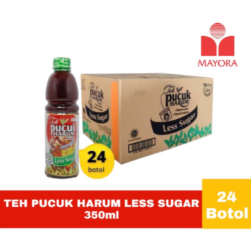 Jual Teh PUCUK HARUM LESS SUGAR 1 Dus 24 Botol 350ml Rendah Gula | Shopee Indonesia