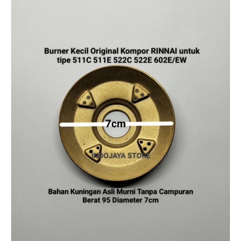Jual BURNER KUNINGAN KOMPOR RINNAI KECIL ORIGINAL KUNINGAN ASLI MURNI ...