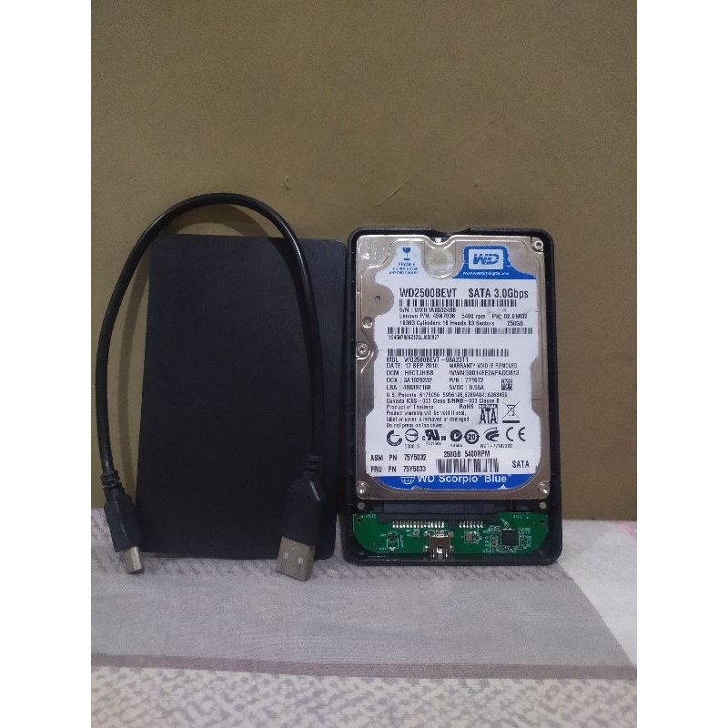 Jual SECOND ORIGINAL Hard disk WD Blue 5400RPM + Case HDD eksternal ...