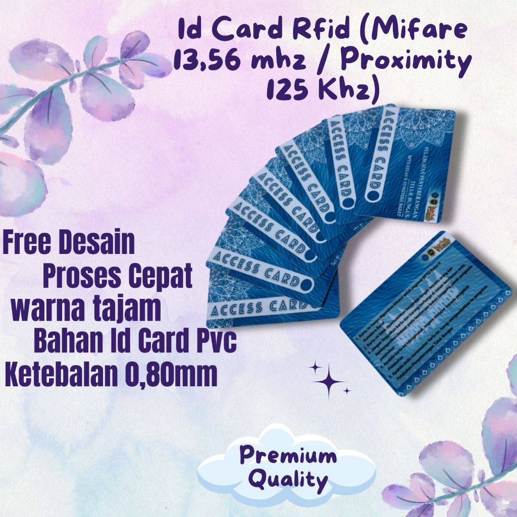 Jual cetak kartu RFID MIFARE 13,56 MHZ/PROXIMITY 125 KHZ | Shopee Indonesia
