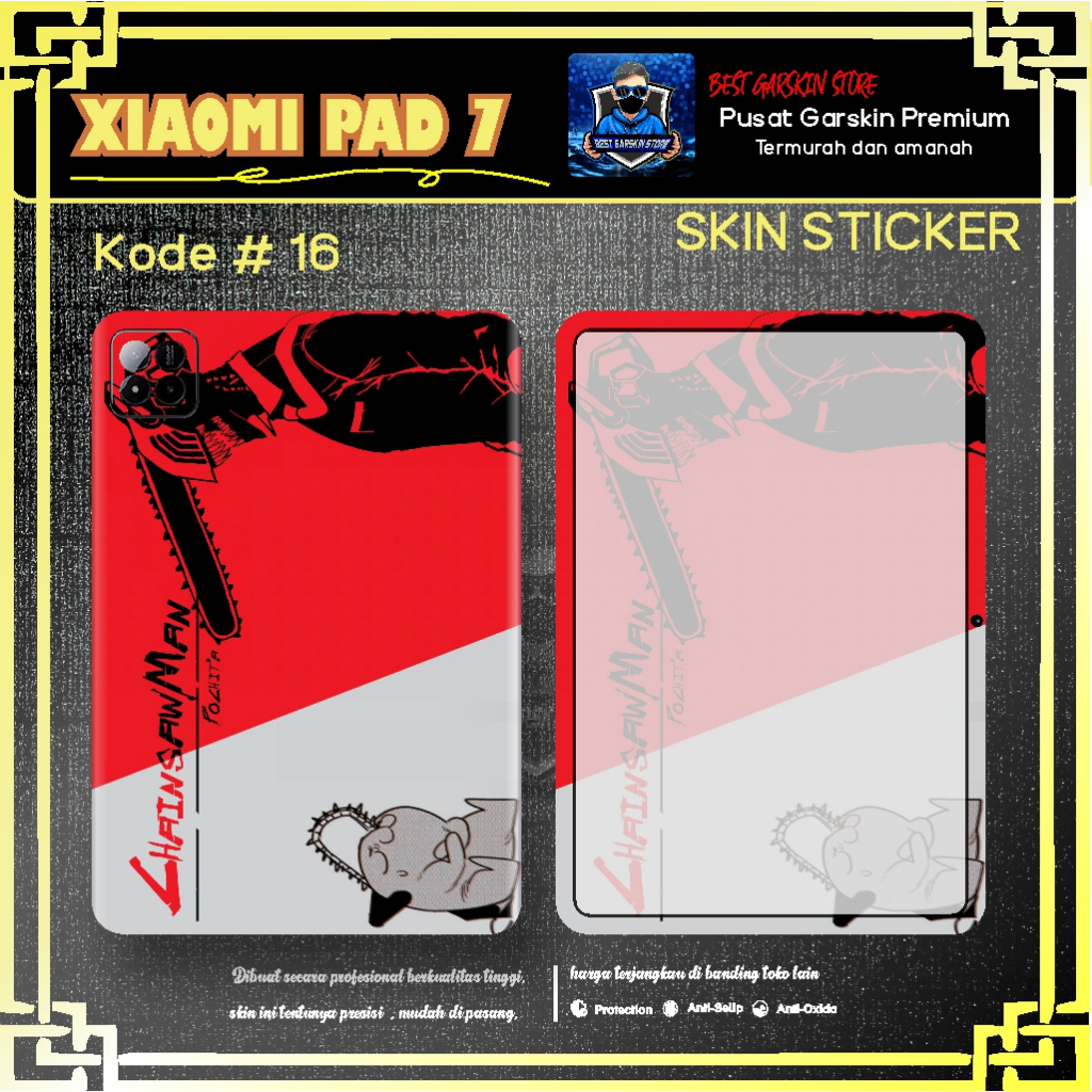 Jual (Isi 2 Pcs) Garskin Stiker XIAOMI PAD 7 - PAD 7 PRO Motif 16-20 ...