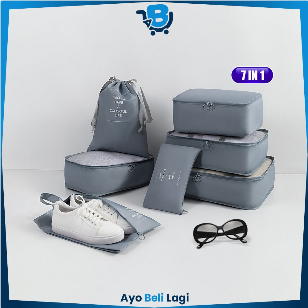 Jual Tas Travel Organizer 7IN1 Tas Packing dalam Koper / Storage Bag ...